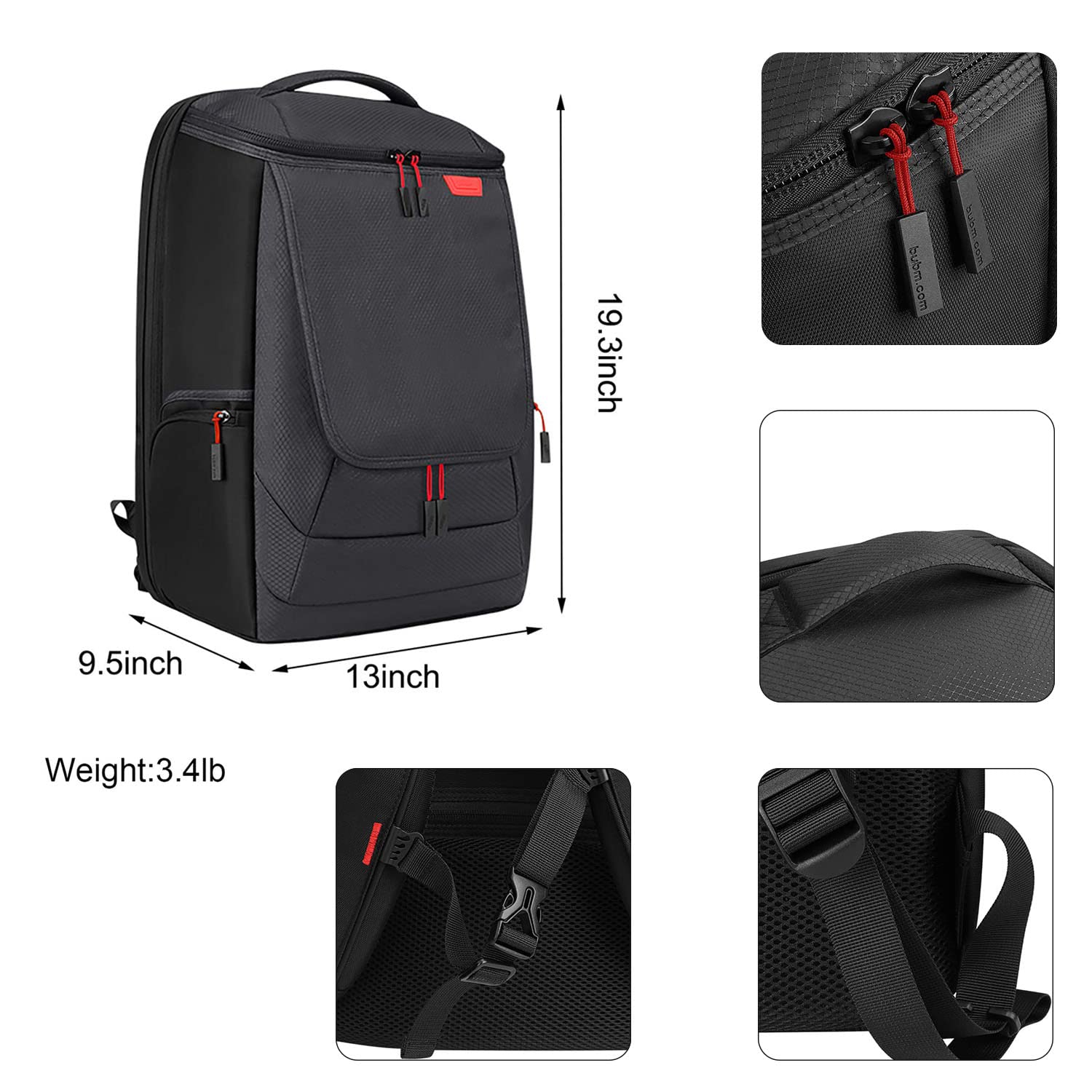 BUBM Console Backpack for PS5,Large Capacity Travel Carrying Case for Sony PlayStation5 Console Digital Edition,Storage Bag for Controllers, Monitor,Headset,Game discs,Charger & Accessories