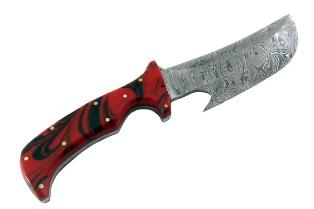 Custom handmade Damascus steel fixed blade hunting knife. PPI-18