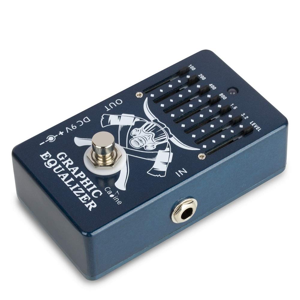 Caline Guitar Effects Pedal EQ 6-Band Graphic Equalizer Distortions Pedal Metal True Bypass CP-71