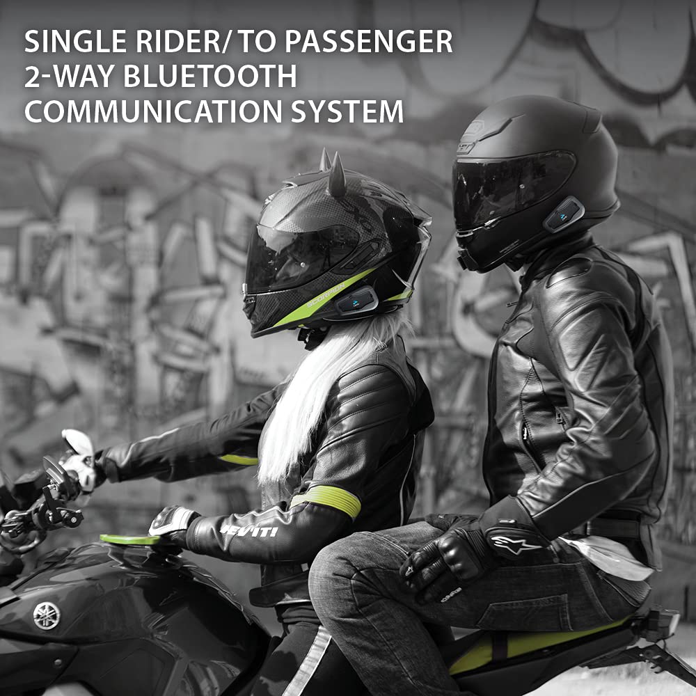 Cardo FRC1P001 - FREECOM 1 Plus Motorcycle 2-Way Bluetooth Communication System Headset - Black, Single Pack
