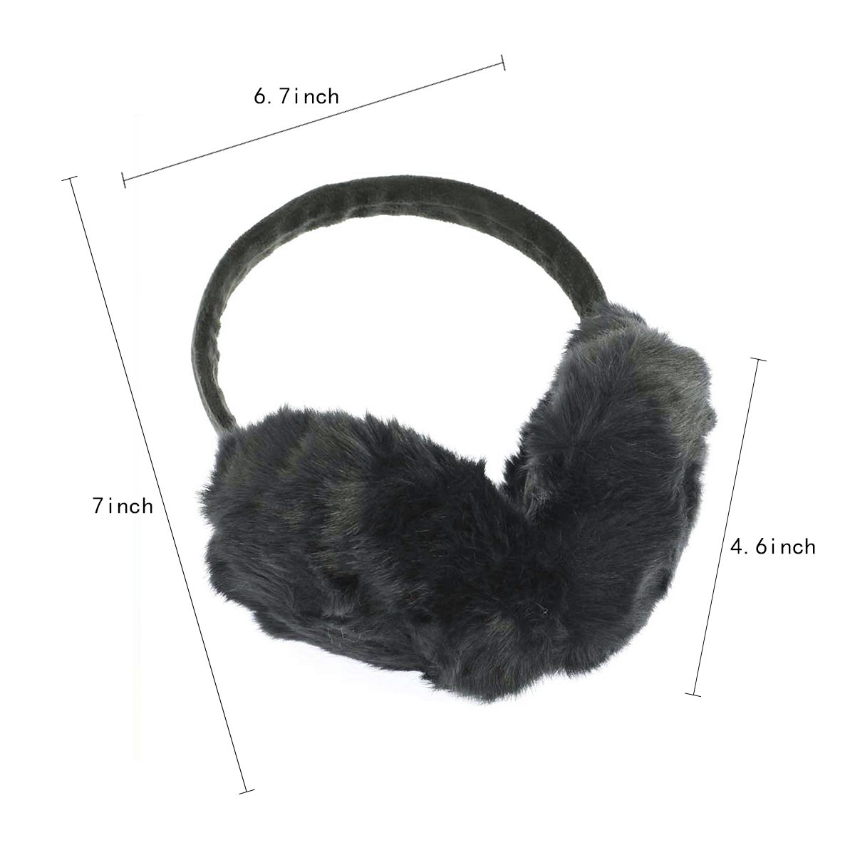 ChikaMika Earmuffs for Women Kids Large Super Warm Over Ear muffs Foldable White Ear Warmers