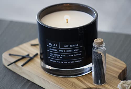 Lulu Candles | Tobacco, Spice & Vanilla | Luxury Scented Soy Jar Candle | Hand Poured in The USA | Highly Scented & Long Lasting- 11 Oz.