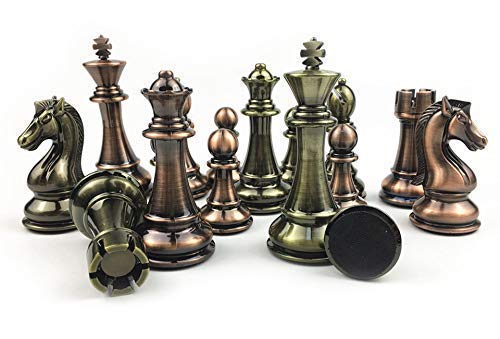 Chess Set International Chess Metal Chess Set High-Grade Gift Travel International Chess Game Folding Wooden Mold Chessboard Kirsi