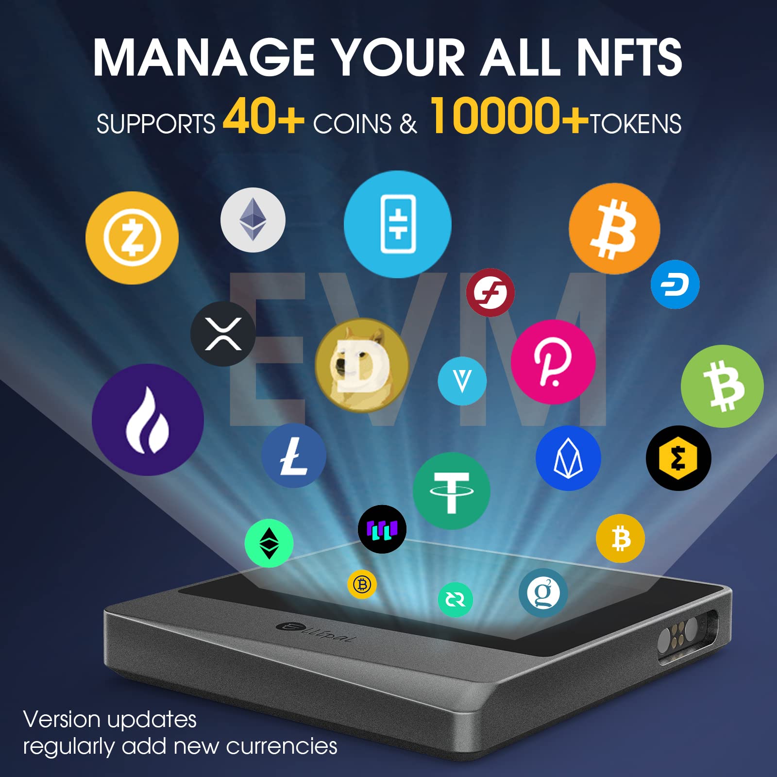 ELLIPAL Hardware Wallet, Air-gapped & Internet Isolated Security Crypto Wallet Titan Mini, 10000 coins &Token, Anti-Disassemble &Tamper Cold Wallet, Cold Storage for BTC/XRP/ETH/XLM/USDT/LTC