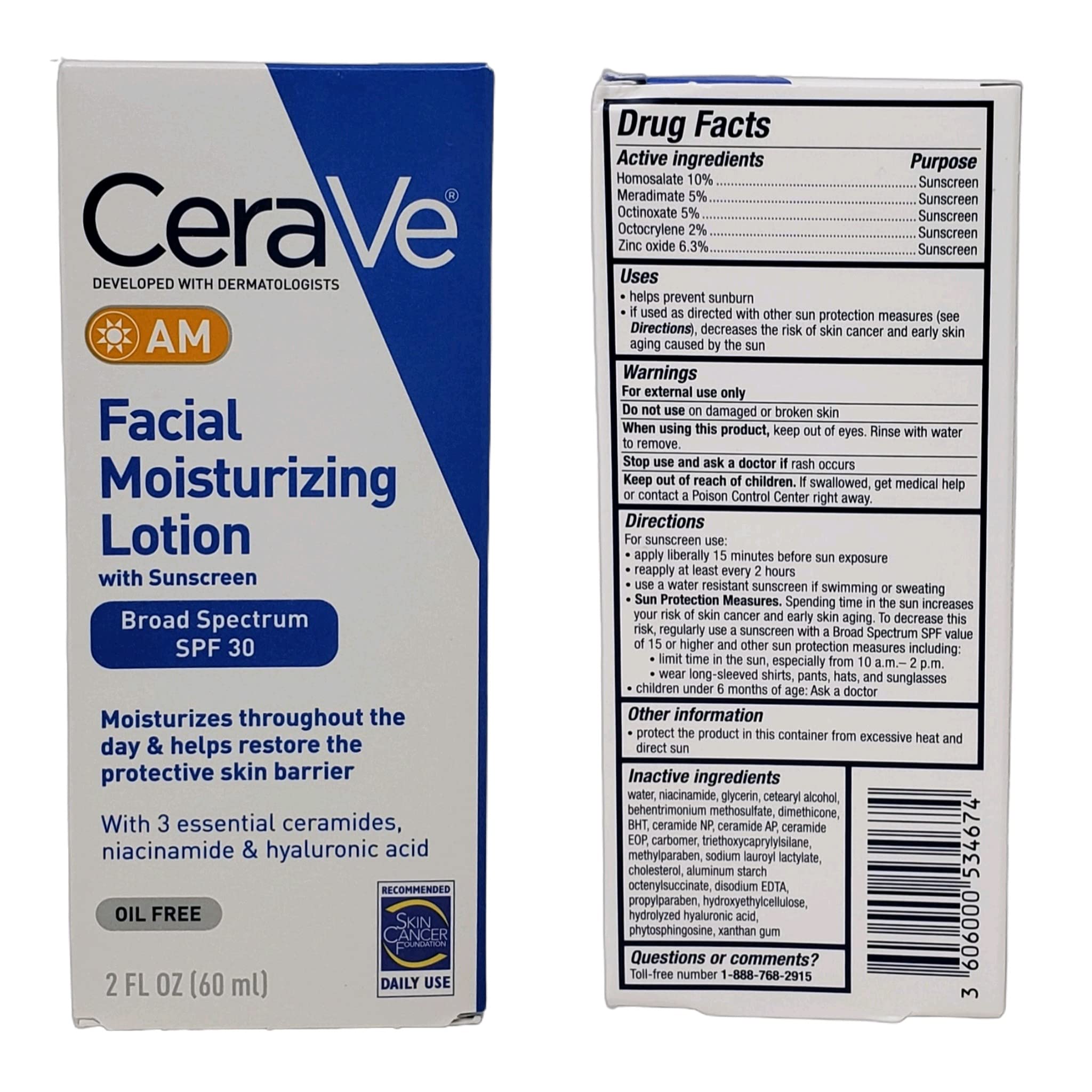 CeraVe Daily Skincare Bundle - Daily Moisturizing Lotion (12 oz), AM Facial Moisturizing Lotion with Sunscreen (2 oz), and PM Facial Moisturizing Lotion (2 oz)