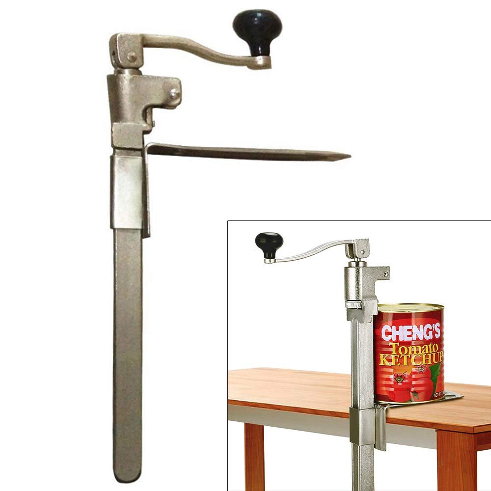 Commercial Can Opener, 11" Large Heavy-Duty Smooth Edge Can Opener Stainless Steel Cutting Can Opener for Kitchen, Restaurant