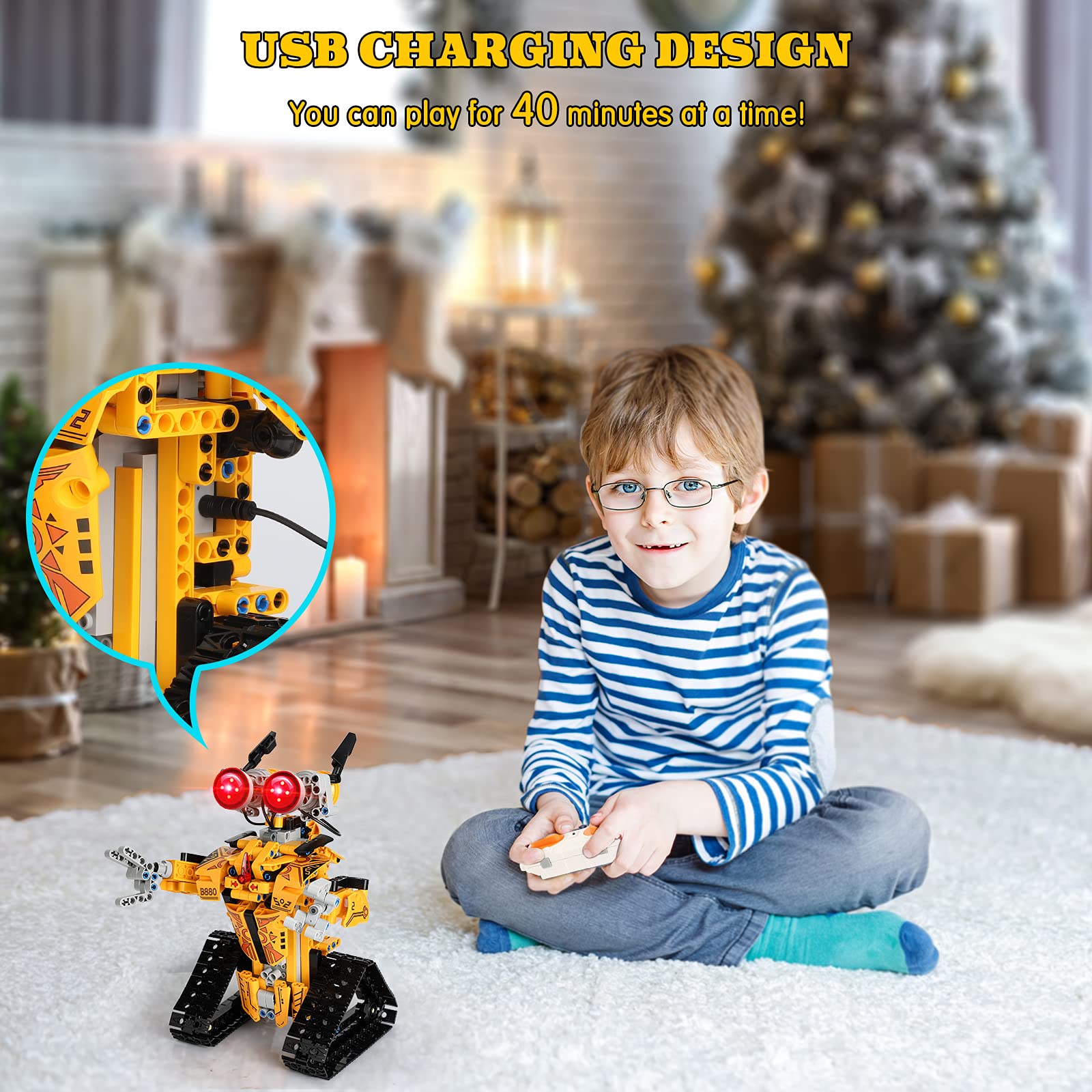 OASO STEM Projects for Kids Ages 8-12, Remote & APP Controlled Robot Building Toys Birthday Gifts for Boys and Girls (468 Pieces)