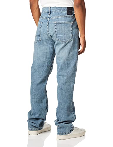 Nautica Men's Striaght Fit Stretch Denim Jeans, Light Tidewater Wash, 34W 34L