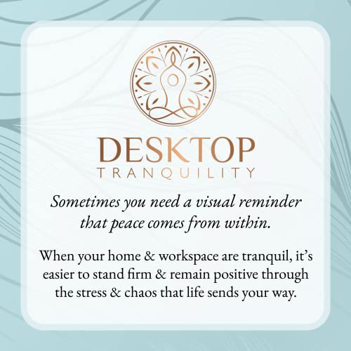 Desktop Tranquility Large Japanese Zen Garden Kit for Home or Office Desk | Office Decor Zen Garden Kit Improves Meditation | Includes Sand Tray, Bamboo Tools, Rocks, and Wooden Flower | 11" x 7.5"