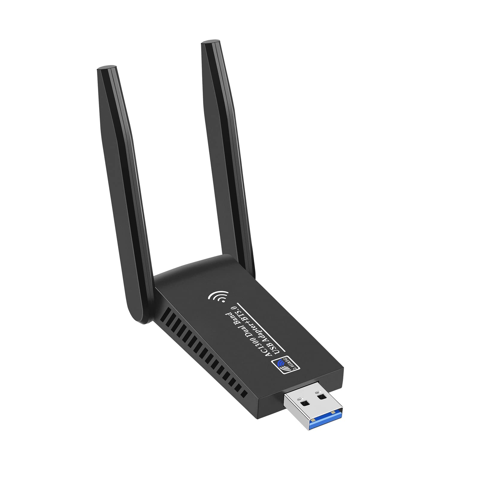 eppfun WF06B WiFi USB 3.0 Adapter for Desktop PC, Bluetooth 5.0, 802.11ax, 1300Mbps 2.4GHz/5GHz Dual Band WiFi Stick Dongle, Supports Win11/10/8.1/8/7/XP, Mac OS, Plug and Play