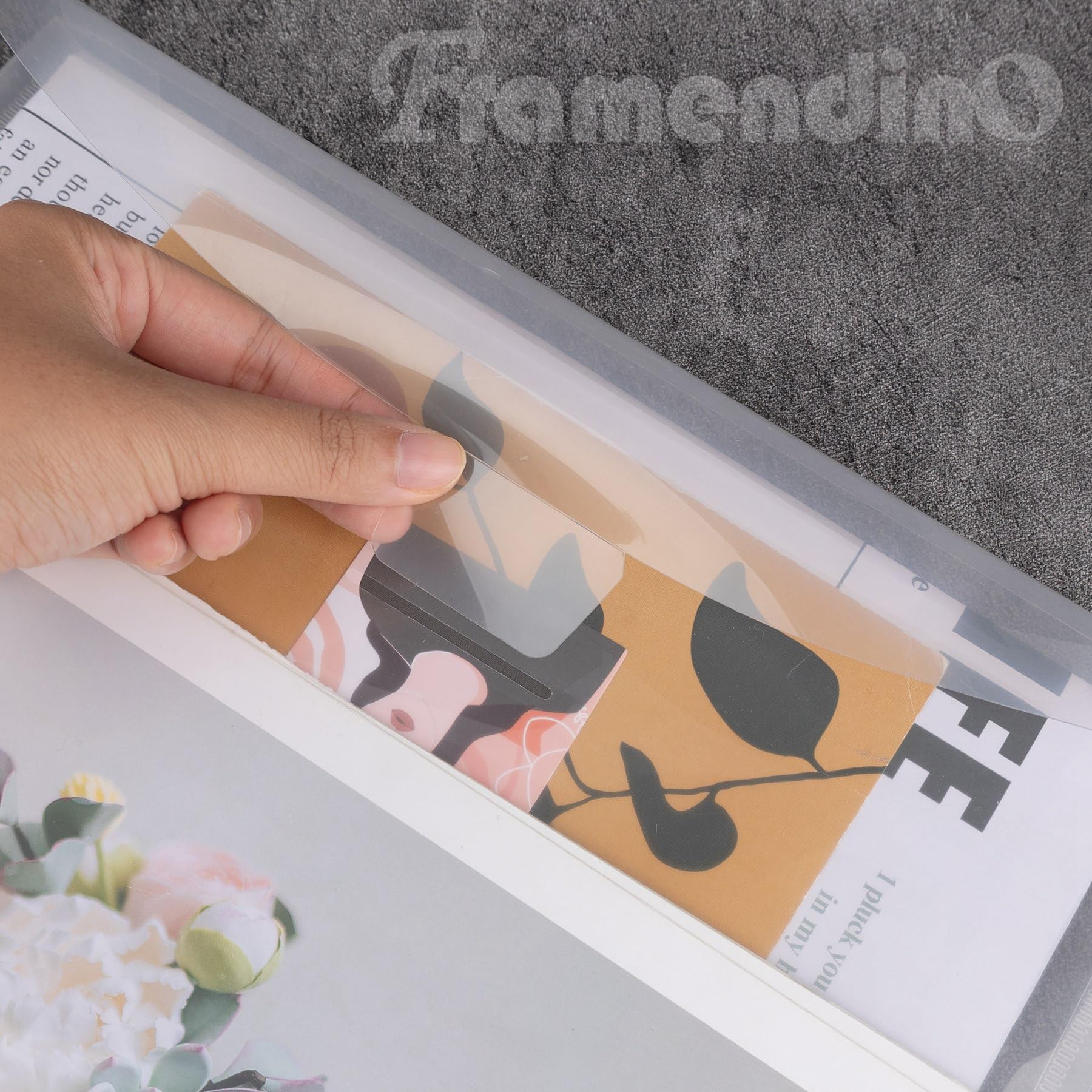 Framendino, 24 Pack Scrapbook Paper Storage Organizer with 60 Pack Sticky Index Tabs for Holding 12 x 12 Inch Scrapbook Paper
