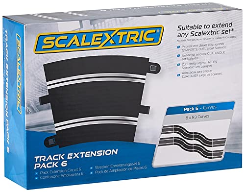 Scalextric Extension Pack 6 1:32 Scale Radius 3 Curves x 8 C8555 Slot Car Track