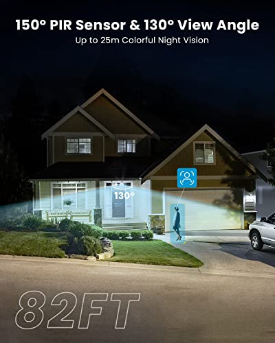 ieGeek Floodlight Camera, Outdoor Home Security Camera, 2K Wired Flood Light Camera Outdoor with Motion Sensor Cam, 2600 Lumens,Color Night Vision,110dB Siren,2 Way Audio,Compatible with Alexa