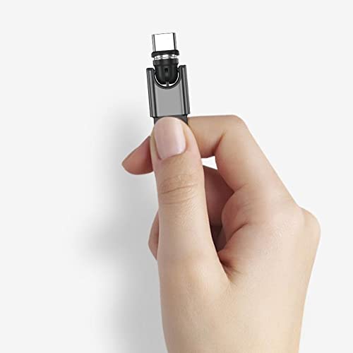 BoxWave Cable Compatible with Acer ConceptD 7 Ezel CC715-71-7163 (15.6 in) - MagnetoSync Mini Adapter, Magnet Charging Cable USB Type-C Micro USB - Jet Black