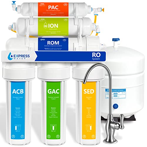 Express Water RODI10D Reverse Osmosis Deionization Water Filtration System â 6 Stage RO Water Filter with Faucet and Tank â Under Sink Water Filter â 100 GPD