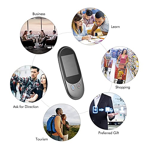 CZDYUF Smart Voice Translator Device 40 Languages 2.4 Inch Touchscreen Rechargeable F1A with Camera (Color : D)