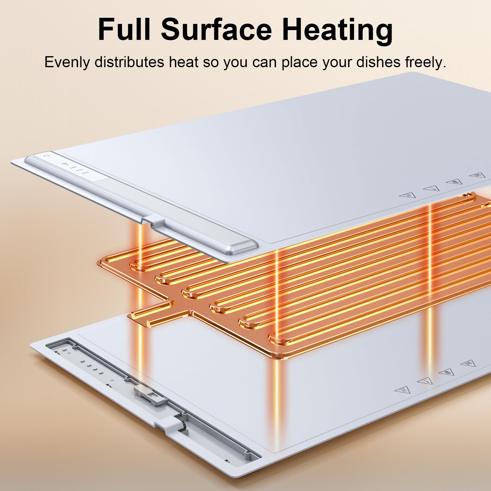 Electric Warming Trays for Food Portable Full-Surface Heating Mat, Foldable Silicone Food Warmer for Parties, Buffet, and Kitchen Use