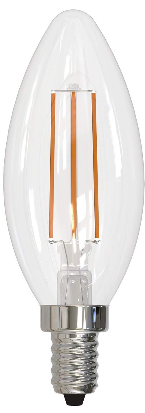 Bulbrite Item 776756, 4 Watt LED Filament Light Bulb, Fully Dimmable, 2700k E12 E12 Candelabra Base, High CRI for Truer Color Renderring (Pack of 10)