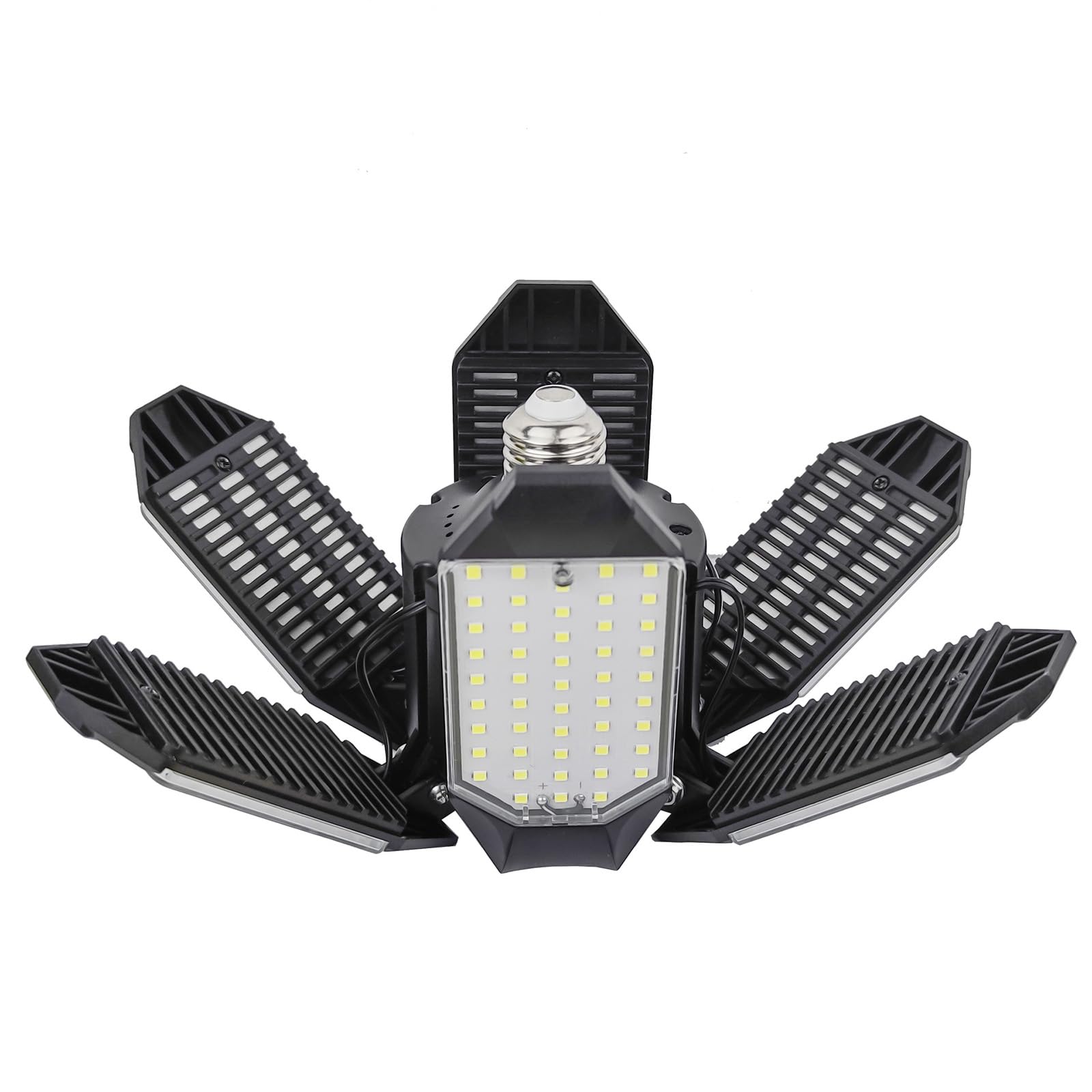 ELIVERN LED Garage Light, 200W 20000LM 6500K Daylight LED Garage Ceiling Light with 6+1 Deformable Panels Compatible for E26/E27 Garage Light Socket, Led Shop Light for Basement Workshop Warehouse