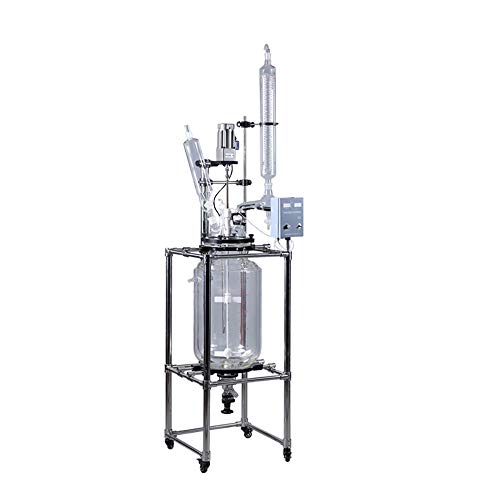 HNZXIB Double-Layer Cylindrical 50L Glass Jacket Type Reactor Chemical Reaction Unit