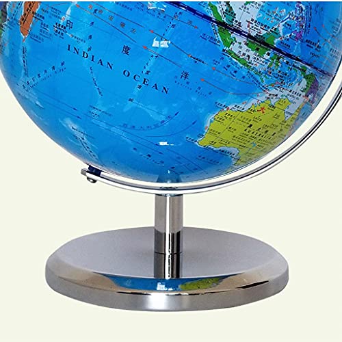 geographic globe Global 9.8" Blue Ocean World Globe With Metal Base Desktop Earth Globe Educational Geography Globes Of Earth For Kids & Adult world globe gift (Diameter 7.8"+ar) (