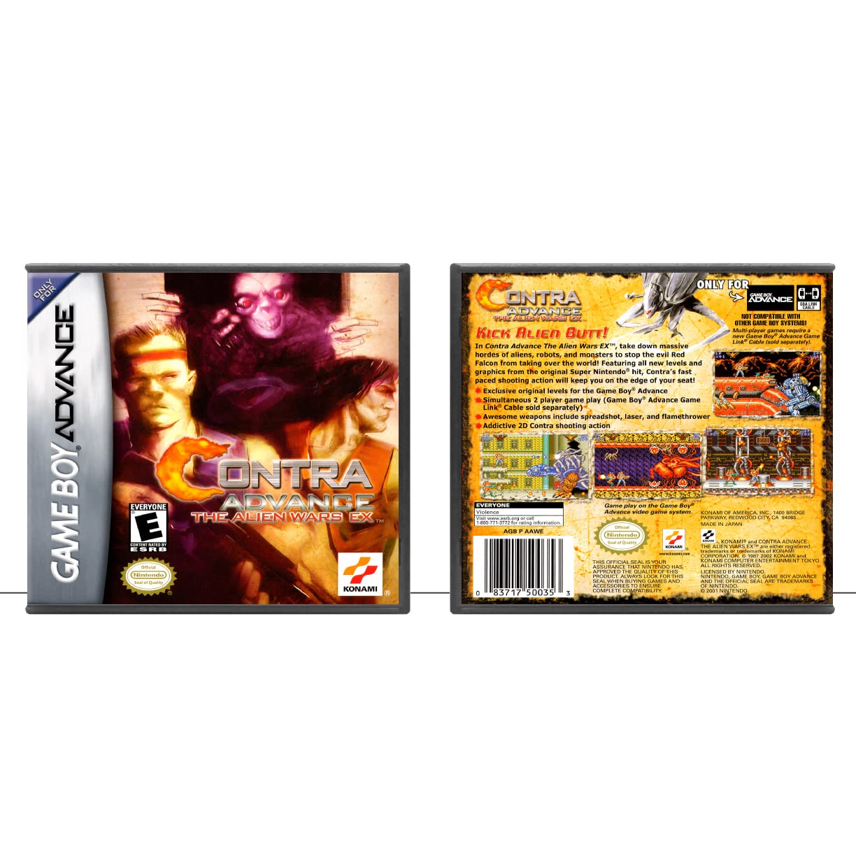 Contra Advance: The Alien Wars EX | (GBA) Game Boy Advance - Game Case Only - No Game