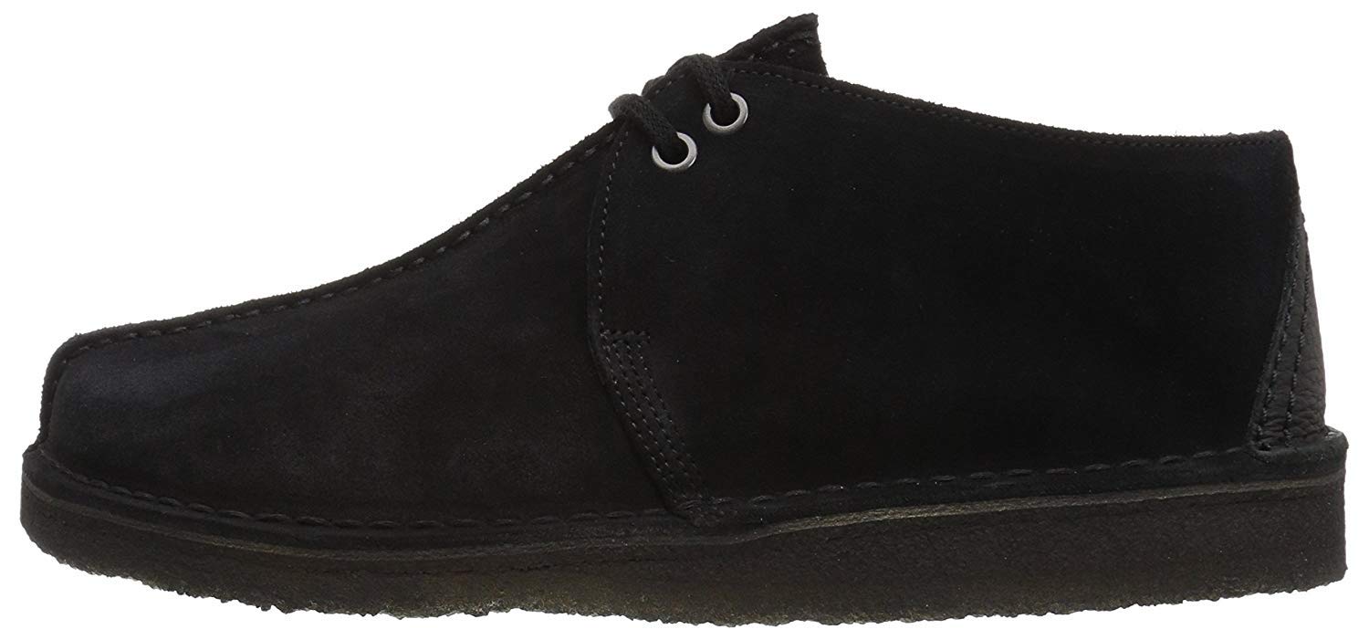Clarks Men's Desert Trek Moccasin, Black Suede, 10 Medium US