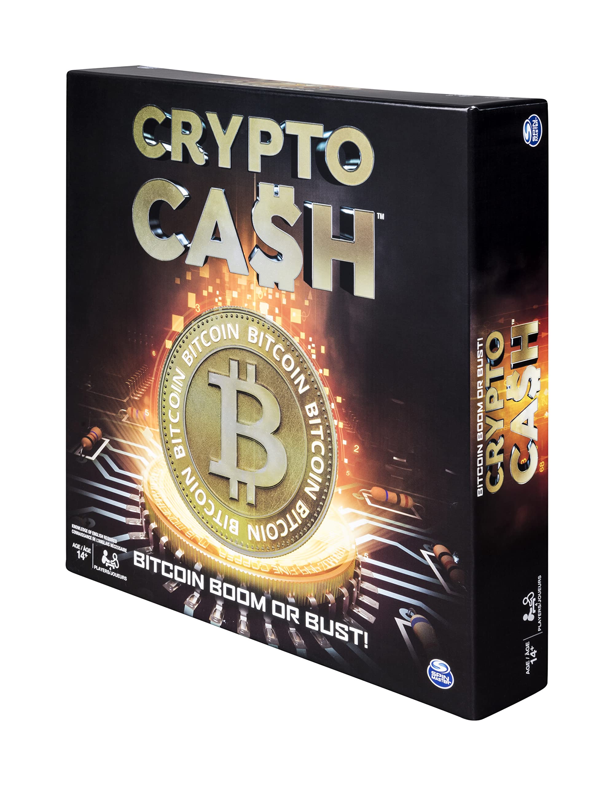 Spin Master Games Crypto Cash Game, Fast-Paced Bitcoin Betting Game for Teens and Adults Aged 14 and Up