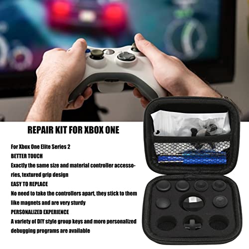 Controller Accessories, Stainless Steel Practical Plating Black Replacement Kit for Elite Series 2