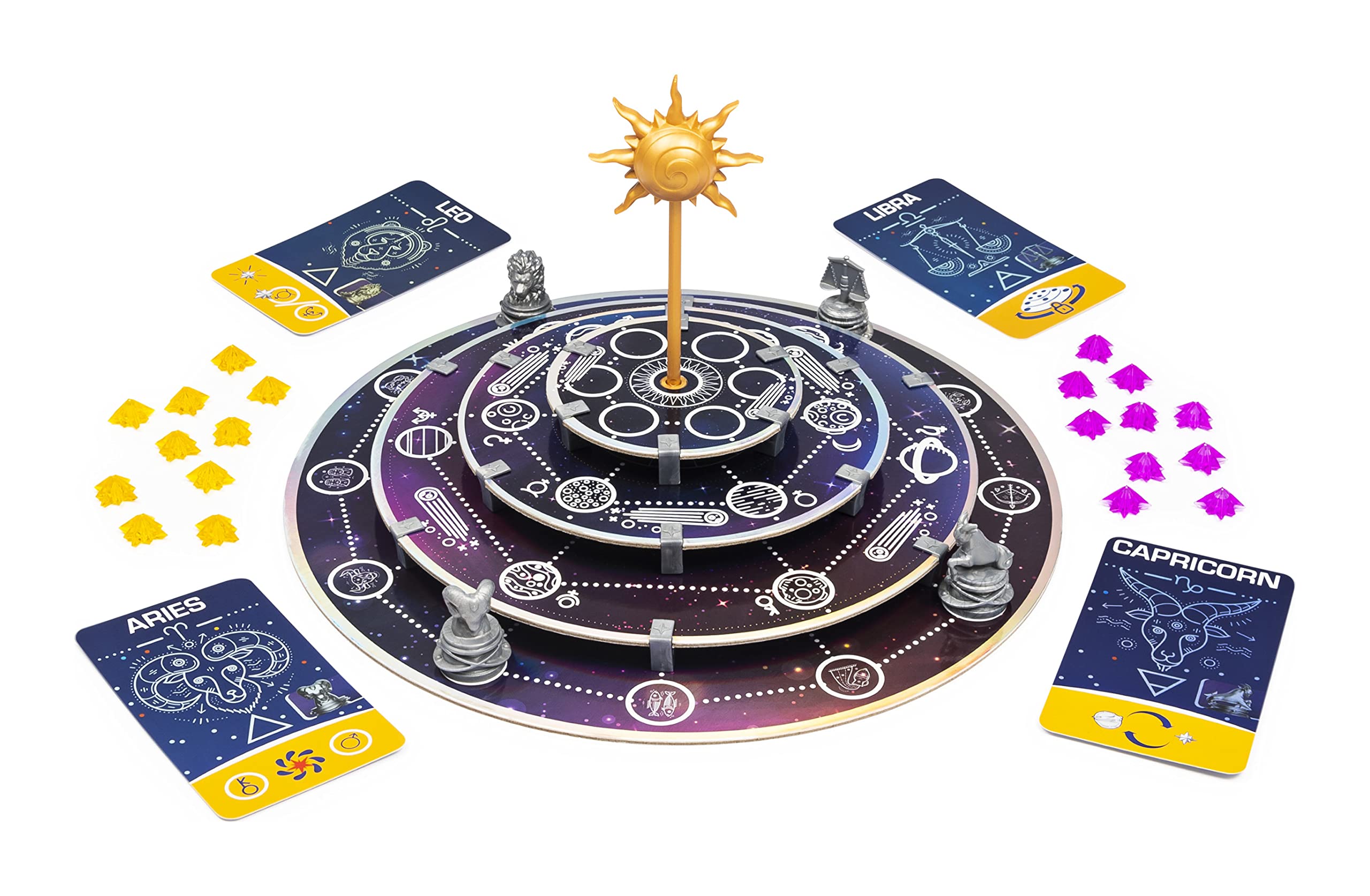 SPIN MASTER GAMES Spin Master Zodiac Clash, Strategic 3D Solar System Board Game, for 2 or 4 Players Aged 8 and Up