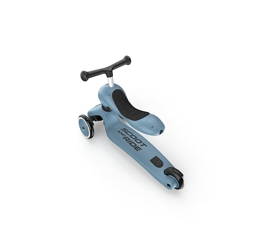 Scoot & Ride 2-in-1 Ride-On & Stand Kids Scooter, Ages 1 to 5, Highwaykick 1, Steel