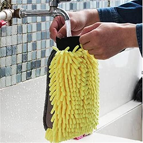InfantLY Bright Dual-Sided Car Wash Mitts,Car Microfiber Chenille Gloves Thick Cleaning Mitt Scratch-Free Auto Care Double-Faced Glove for Clean Cars Trucks Motorcycles