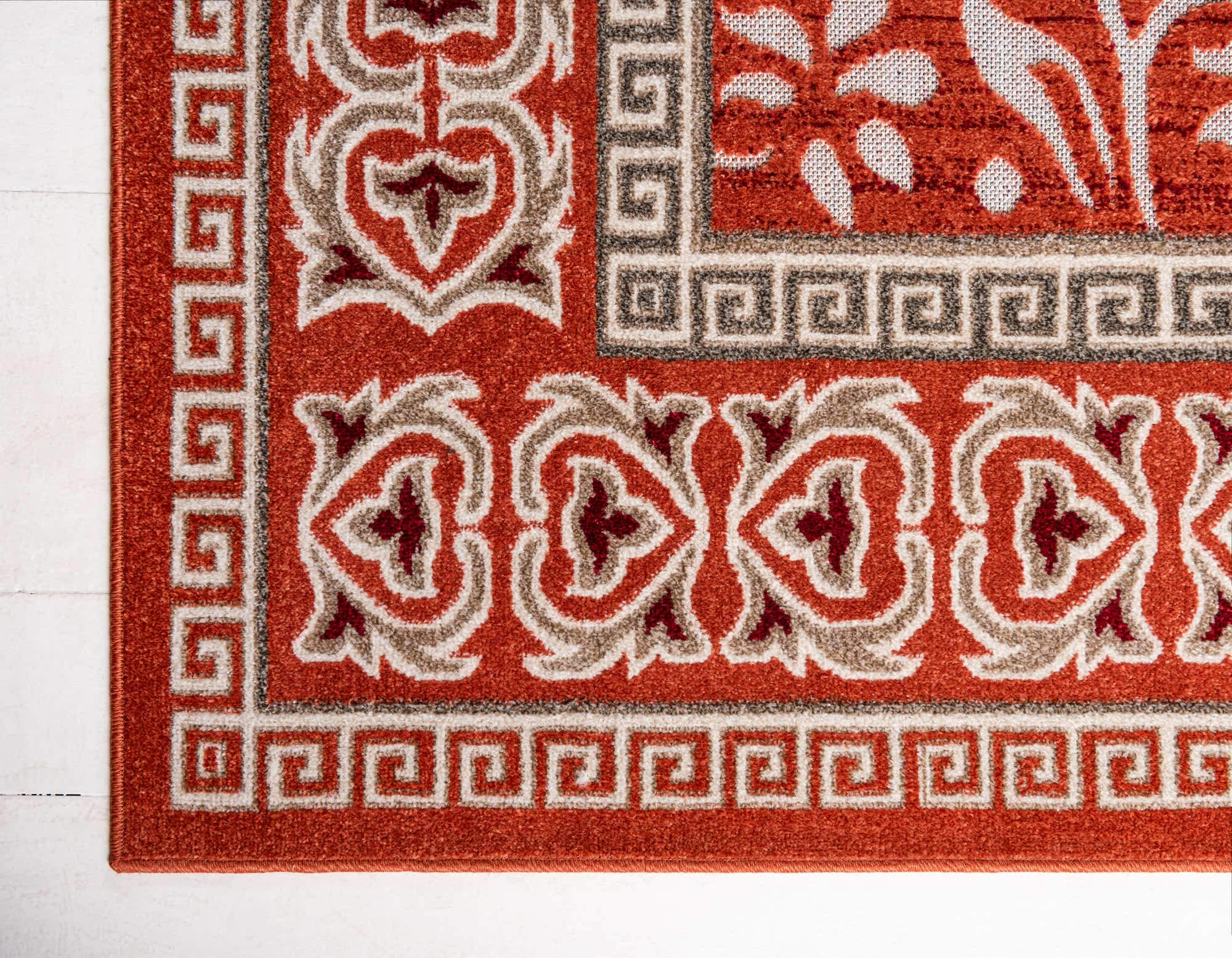 Unique Loom Outdoor Botanical Collection Area Rug - Atlanta (9' x 12' Rectangle, Cream/ Beige)