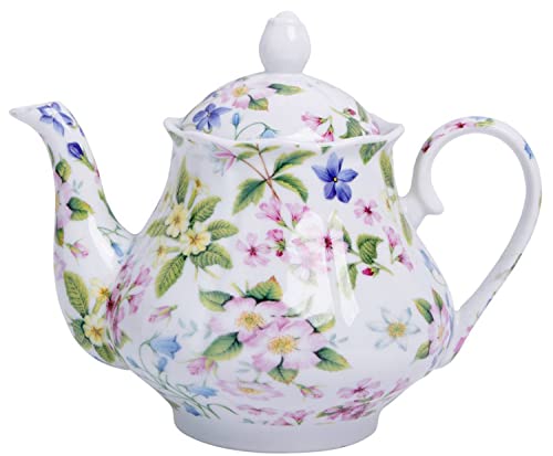 European Style Ceramic Teapot Coffee Pot Water Pot Porcelain Vintage Gift Tea Pot (Dog Rose)
