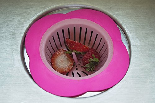 Evri-Sink Sink Strainer with Large Wide Rim, Tool for Kitchen Sinks, Fits Most Standard Kitchen Sinks, Offered a Set of Two, Colors May Vary