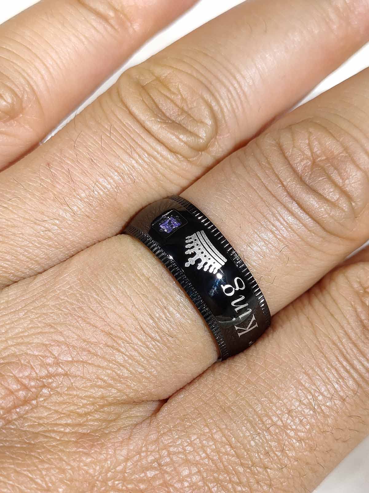 Couple Rings Crown Ring Matching Ring Heart Cz Womens Wedding Ring Sets for Him and Her Crown Ring(Please Buy 2 Rings for 1 Pair)