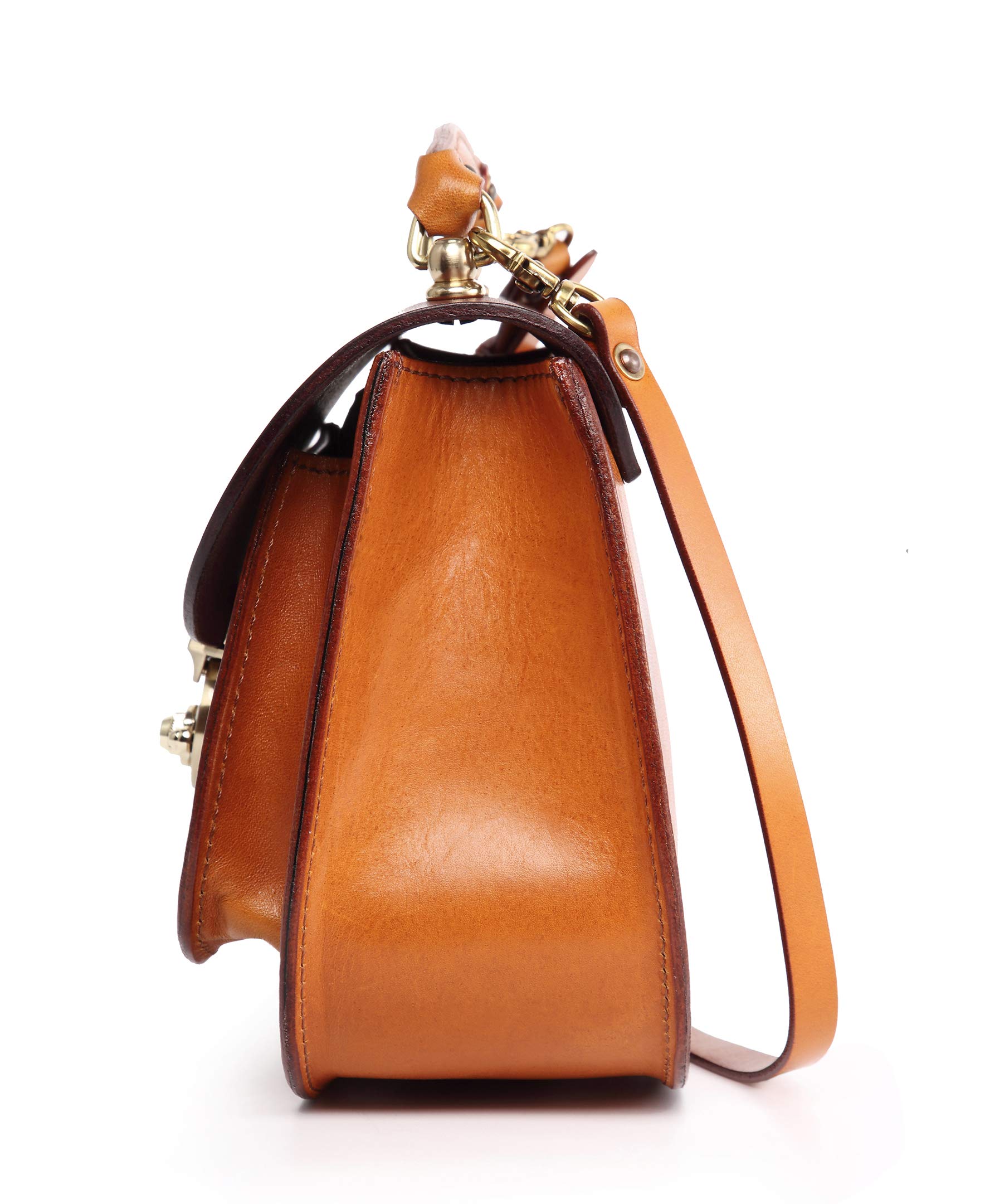 OLD TREND Genuine Leather Halibut Crossbody Bag (Cognac)