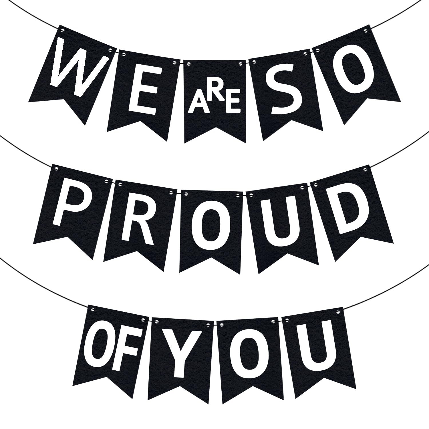 KatchOn, We are So Proud of You Banner - Huge, 10 Feet, No DIY | Congratulations Banner, Black and White Graduation Decorations Class of 2024 | Graduation Party Decorations | Karate Party Decorations