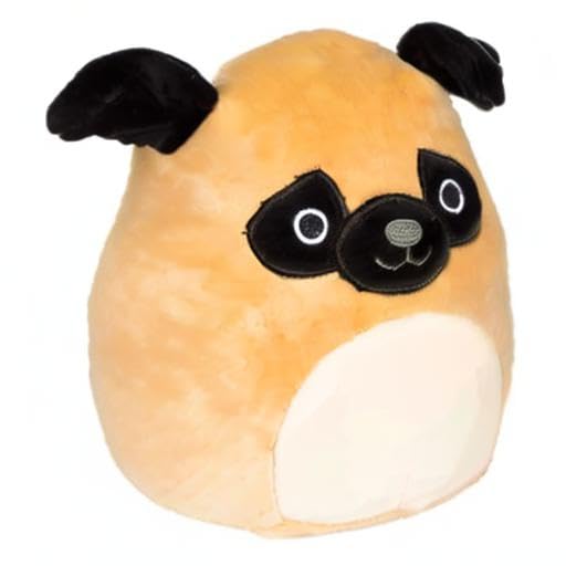 Squishmallows Official Kellytoy Plush 8" Pug Dog - Ultrasoft Stuffed Animal Plush Toy, Multicolor