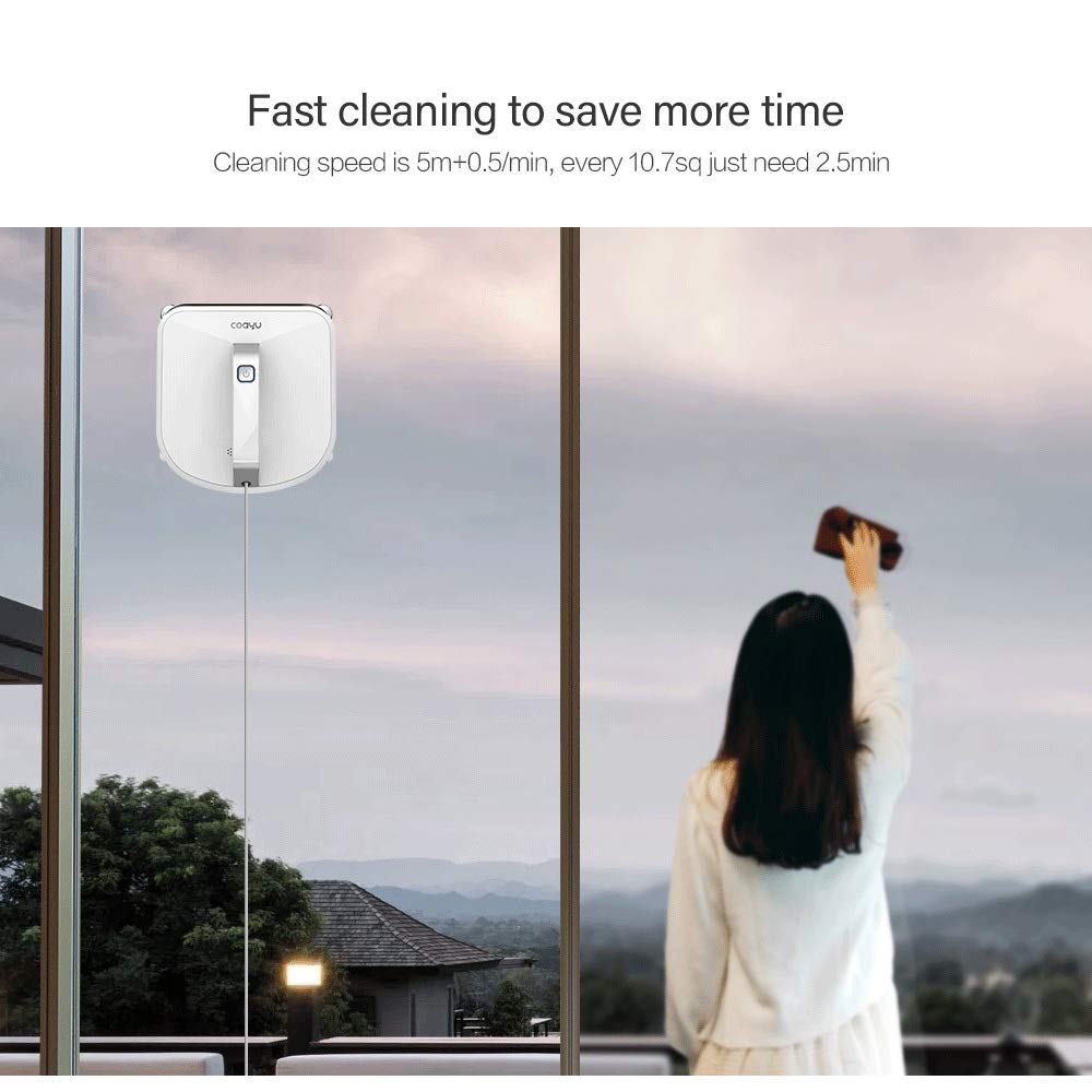 COAYU Robot Window Cleaner, CW902 Window Cleaning Robot with Remote Control, Cleaning Kinds of Horizontal Windows, Sliding Glass Doors, Marble Bathroom Floors & Walls, and Kitchen Floors