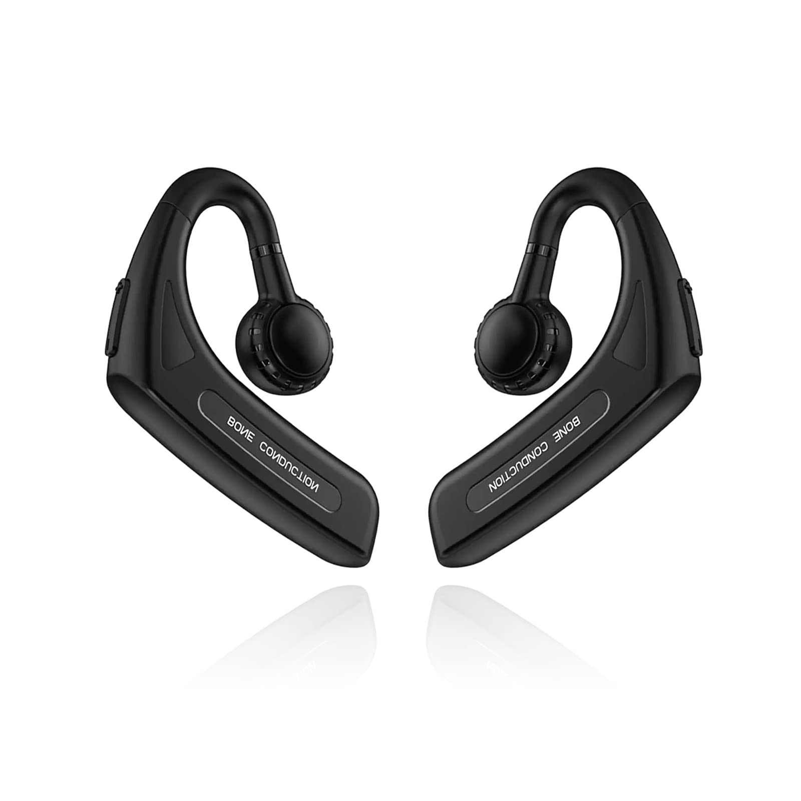 ESSONIO Bone Conduction Headphones Bluetooth earpiece Open Ear Headphones with Microphone for Cell Phone Computer IPX5 Waterproof Workout Headphones Hands Free for Sports Running