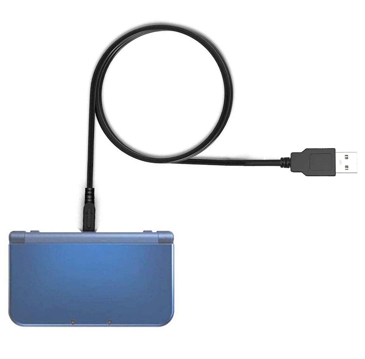 OLKIEQZ 3DS USB Charger Cable, Power Charging Lead Compatible for Nintendo New 3DS XL/New 3DS/ 3DS XL/ 3DS/ New 2DS XL/New 2DS/ 2DS XL/ 2DS/ DSi/DSi XL(4FT Black