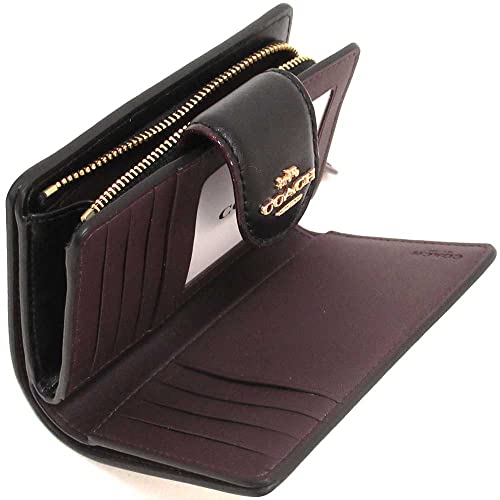 COACH Signature Fairytale Medium Corner Zip Wallet Graphite Red Style No. CC861