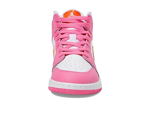 Jordan Boy's Air Jordan 1 Mid (Big Kid) Pinksicle/Safety Orange/White 6.5 Big Kid M