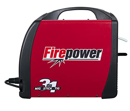 FIREPOWER 1444-0871 MST 180i 3-in-1 MiG, Stick and Tig Welding System, 180 Amp Max Output, 1/4" Max Plate Thickness, 50/60 Hertz, 9,000 Watt Generator, 208/230 VAC