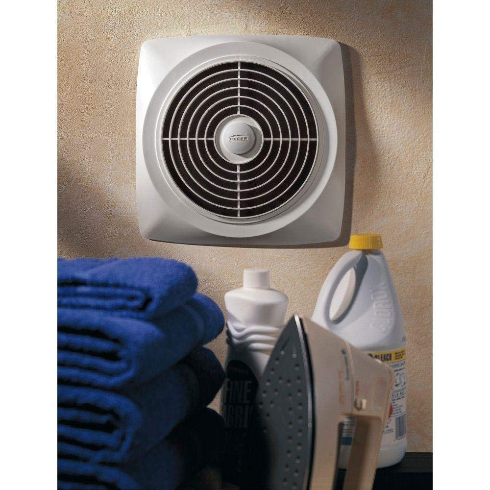 Broan-NuTone 506 Chain-Operated, Through-the-Wall Ventilation Fan White Cover, 430 CFM, 7.5 Sones, 10"