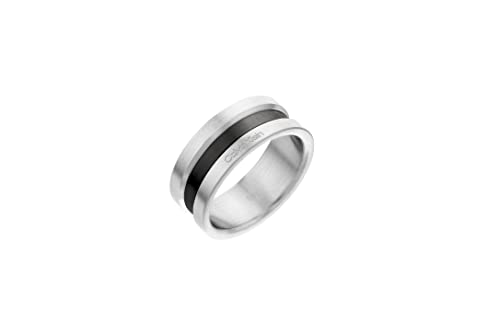 Calvin Klein Jewelry Men's Ring, Color: Silver Black Ion Plated (Model: 35000061F)