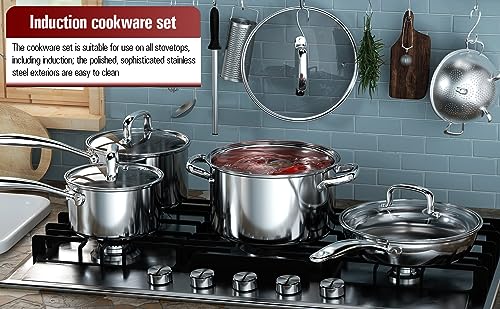 Cook N Home Lid 2-Quart Stainless Steel Saucepan, Silver