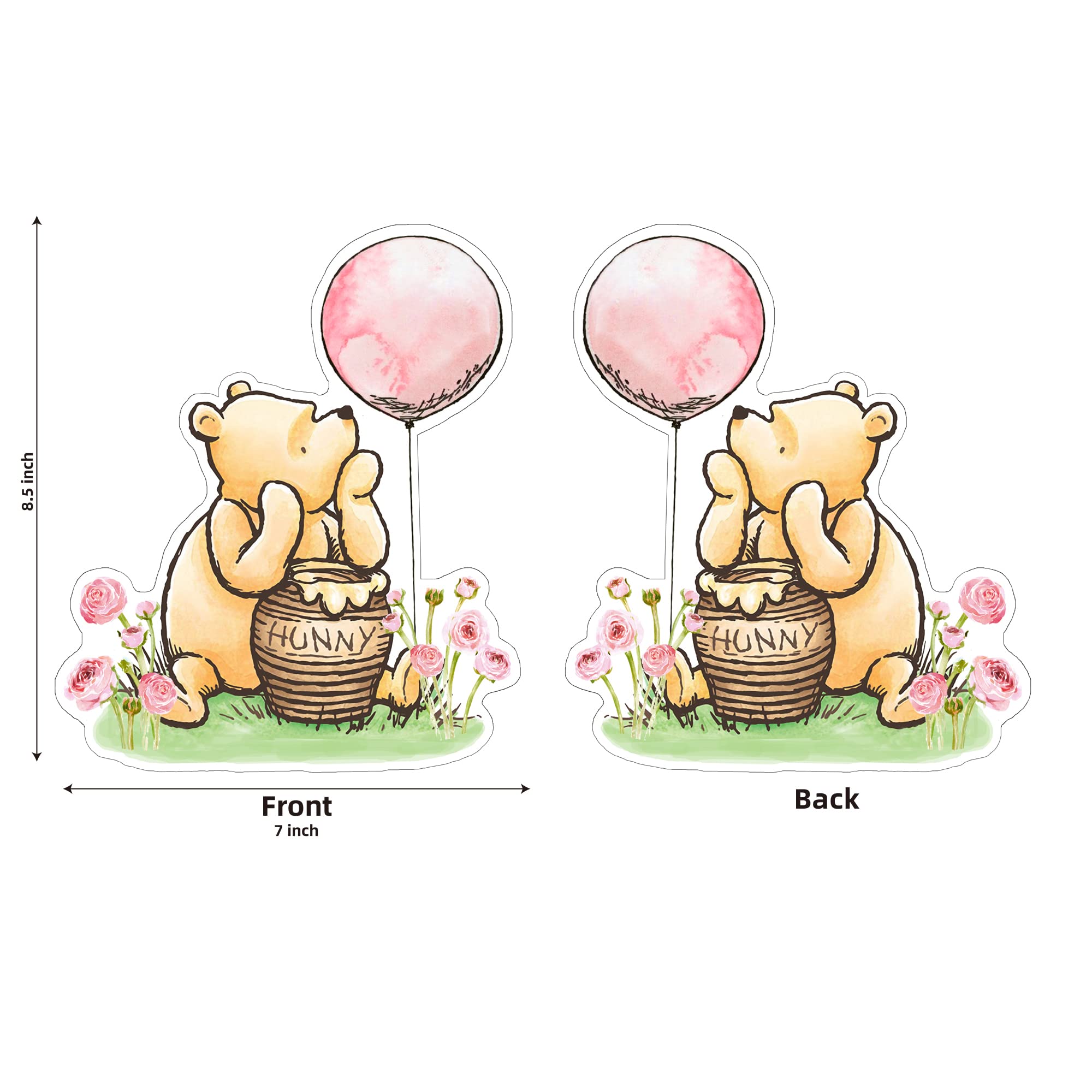 Classic The Pooh Cake Topper For Girls Baby Shower Winnie Bee Birthday Party Decorations Cute Centerpieces