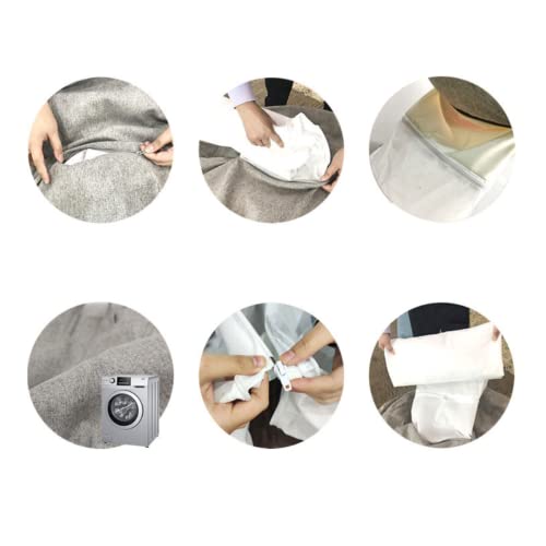 QIROGKC Lazy Bean Bag Sofa Home Folding Removable and Washable Fabric Sofa Chair Sofa Multi-Purpose Bed Sofa Bed Tatami,Warm Grey,130 * 160CM (Sofa Coat)